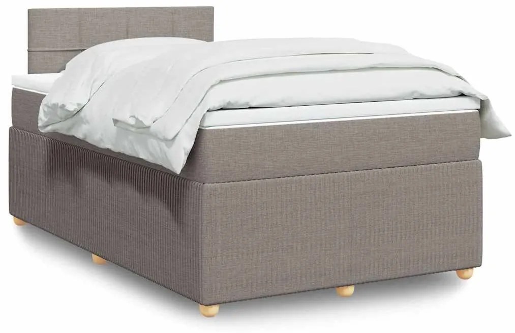 Box spring postel s matrací taupe 120x190 cm textil 3289699