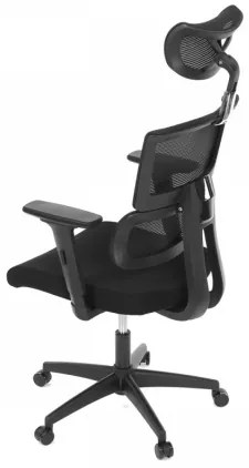 Kancelářská židle ergonomická černá látka a MESH houpací KA-B1025 BK