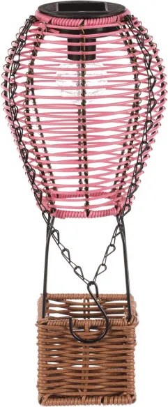 Solární lucerna balón s LED osvětlením PLA113 PINK-S