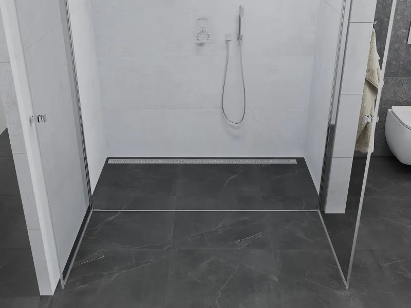 Mexen Pretoria Duo, 2-křídlé sprchové dveře do otvoru 170 cm, 6mm čiré sklo, chromový profil, 852-170-000-02-00