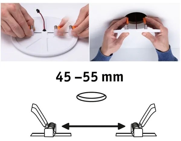 Paulmann 92387 - LED/4,5W IP44 Koupelnové podhledové svítidlo VARIFIT 230V