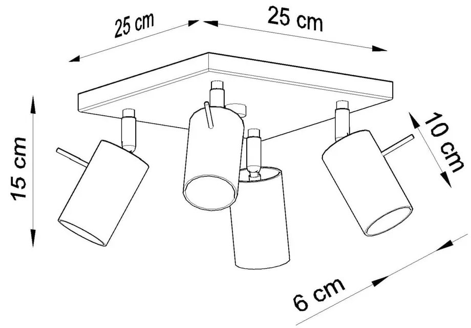 Bílé stropní světlo Sollux Etna
