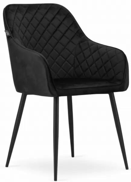 Sametová židle Budapest černá