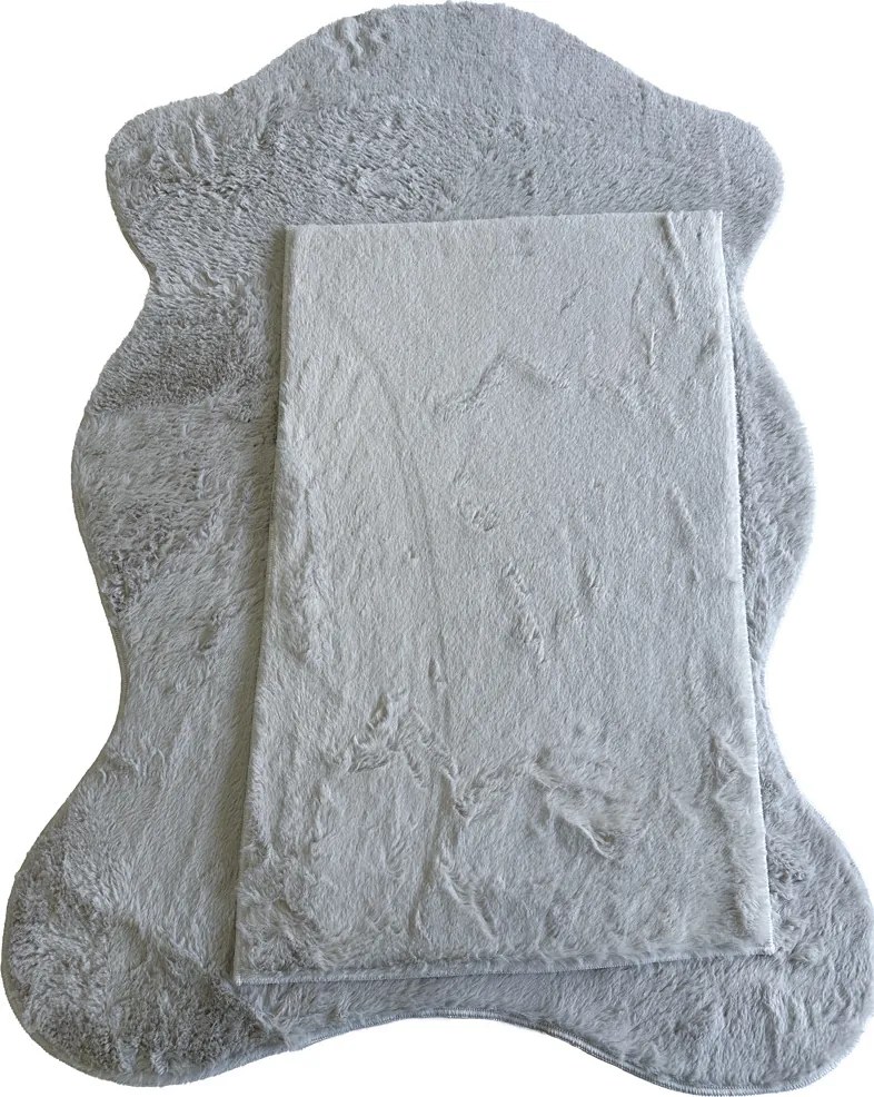 BE Koberec Puffy PUFFY 060 GREY - šedý obdélníkový Rozměr: 40x60 cm