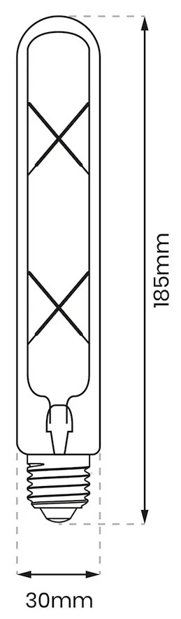 Dekorační LED žárovka E27 teplá 2700k 4w 400 lm jantarová