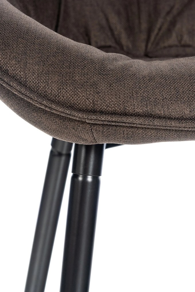Sada 2 barových židlí Gibson látka – hnědá