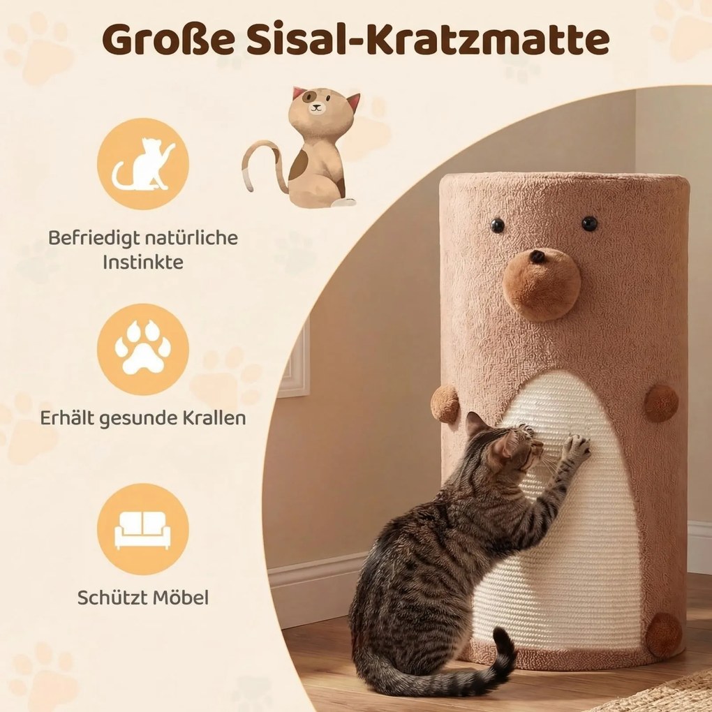Costway 2patrový domeček pro kočky se sisalovou podložkou na škrábání
