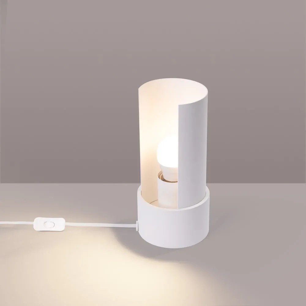 Bílá stolní lampa (výška 21 cm) Aurea – Sollux