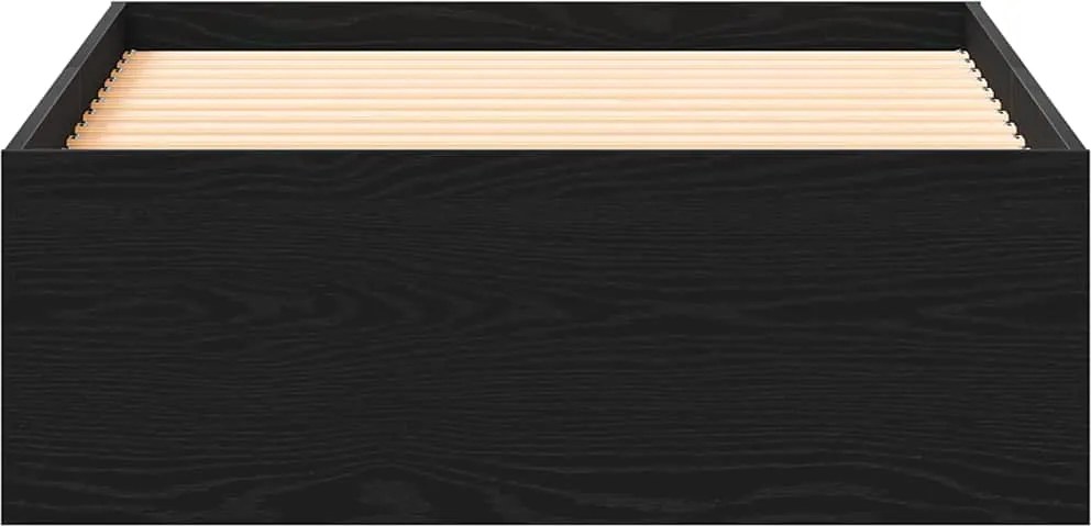 Rám postele se zásuvkou Černý dub 90 x 190 cm Kompozitní dřevo 3333992