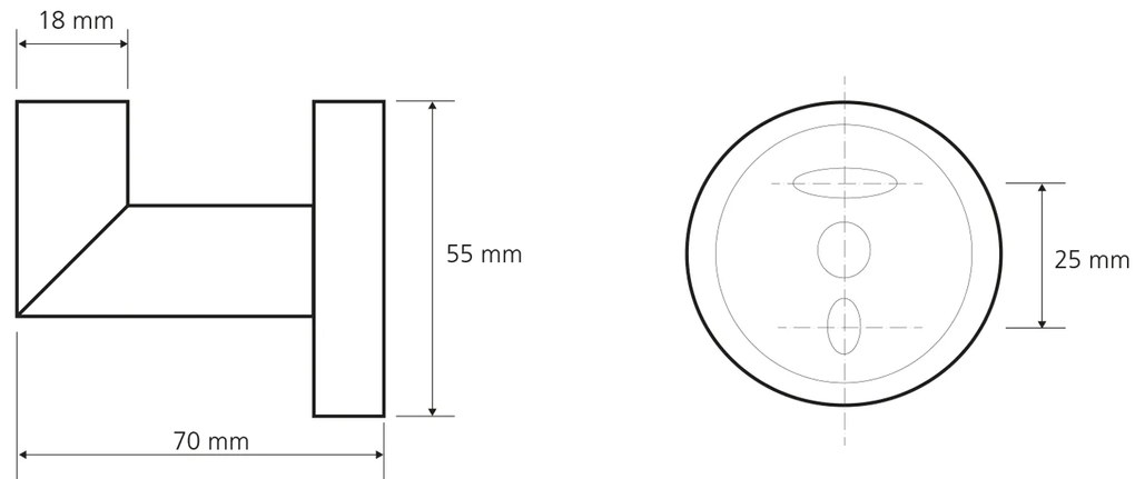 Sapho, X-ROUND háček, chrom, XR208