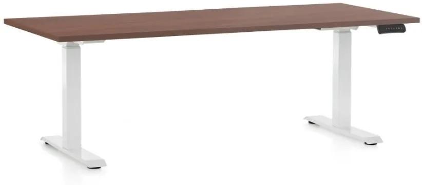 Výškově nastavitelný stůl OfficeTech D, 180 x 80 cm - bílá podnož Barva: Bílá