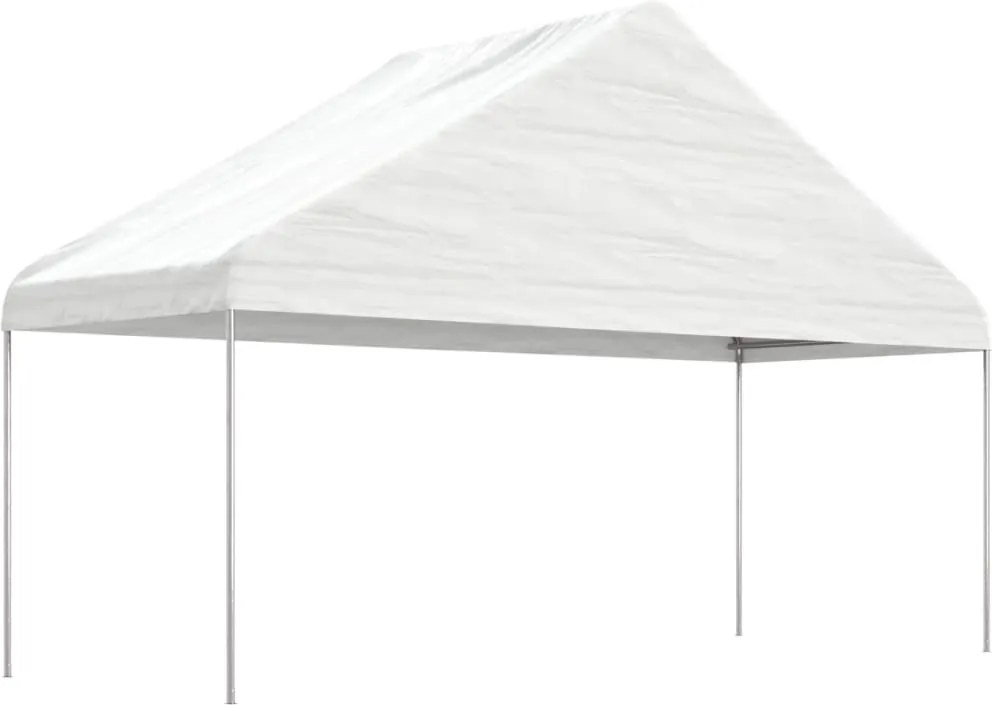 Altán se střechou bílý 13,38 x 5,88 x 3,75 m polyethylen 3155522