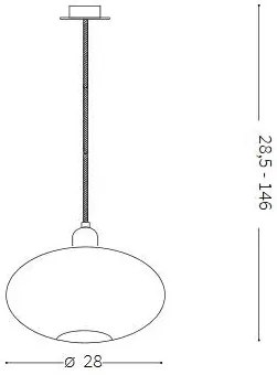 Závěsné svítidlo Ideal Lux Blob SP1 fume' 207995 šedé