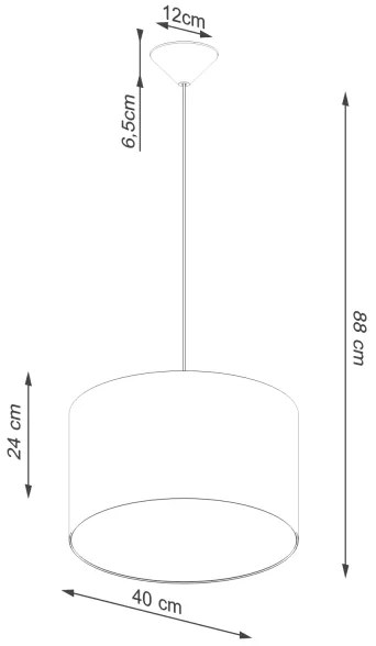 Sollux SL.1406 - Lustr na lanku NOVA 1xE27/15W/230V pr. 40 cm černá