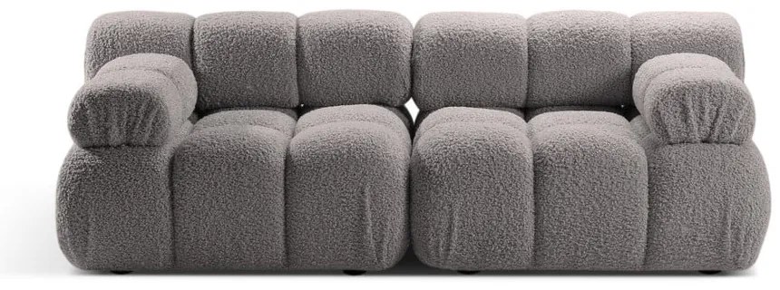 Světle šedá modulární pohovka z textilie bouclé 188 cm Bellis – Micadoni Home