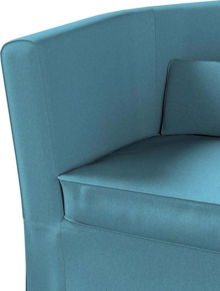 Potah na křeslo IKEA Ektorp Tullsta barva modrá látka pletený vzor