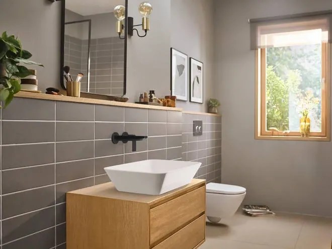 Hansgrohe Rebris E, umyvadlová baterie pod omítku, 2-otvorová instalace, černá matná, 72568670