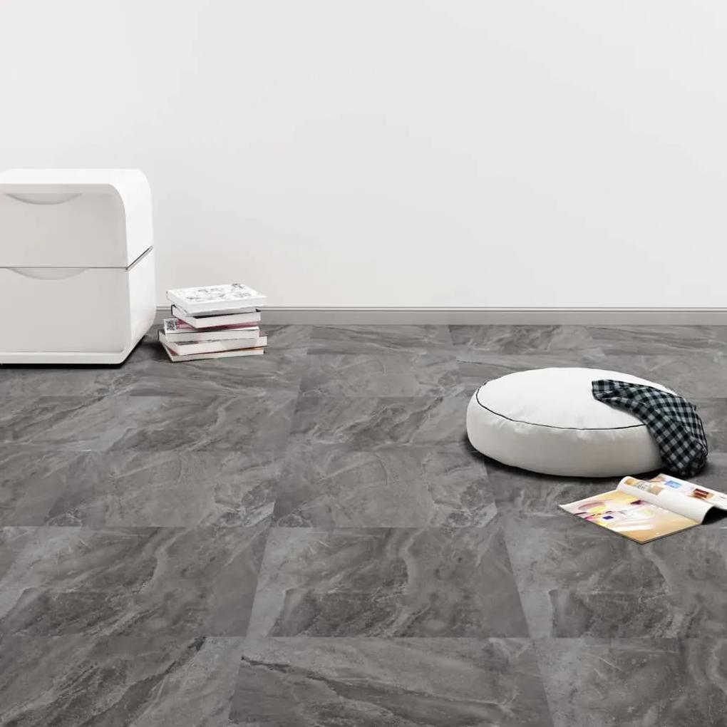 Samolepící podlahové desky PVC 5,11 m² černé vzorované,  144874