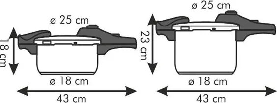 TESCOMA Tlakový hrnec BIO EXCLUSIVE+ DUO 4,0 a 6,0 l
