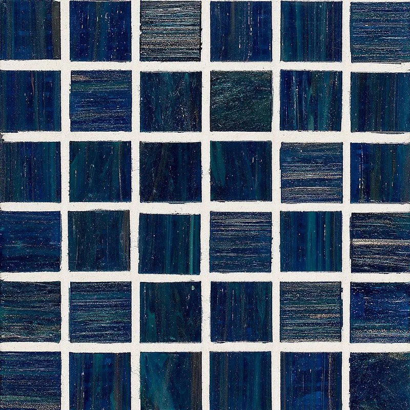 VENUS ITALIA Obklad mozaika skleněná modrá PETROLIO 2x2 (32,7x32,7) cm - PPE0202