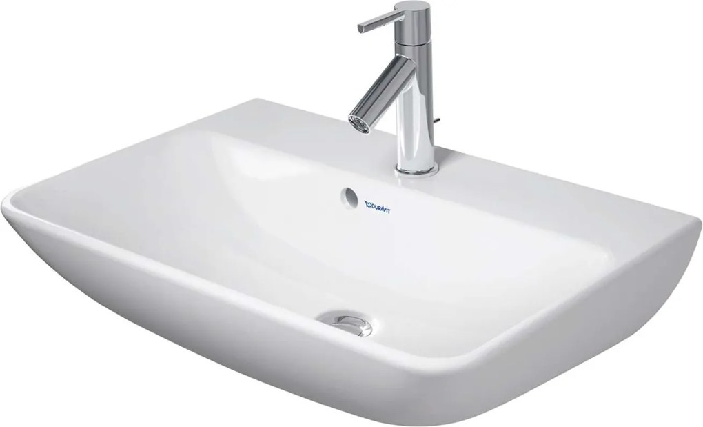Duravit ME by Starck - Umyvadlo 60x40 cm, s přepadem, otvor pro baterii, bílá 234360AA00