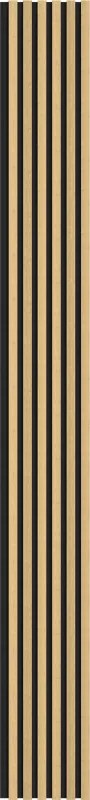 Mexen Lam-F, akustické stěnové lamely 275 × 30 cm, plstěný podklad 8 mm, technická dýha, bambus přírodní, S105-275307-3015-011