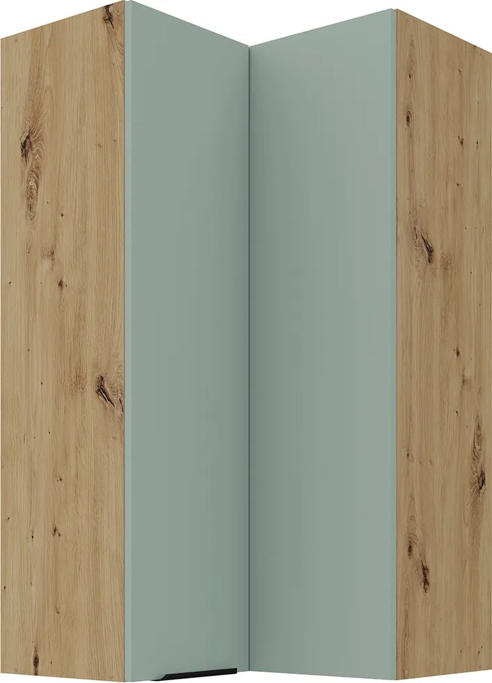 ARIA st | horní kuchyňská skříňka 60x60 GN-108 2F (90°) rohová s policemi | EXTRA VYSOKÁ | 60x60 cm | artisan/aquamarine