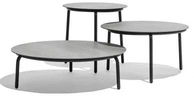 Starling nízký stůl, HPL Ø79 bílá černá Todus