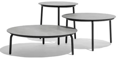 Starling nízký stůl Ø79 bílá šedozelená Todus