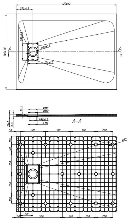 BPS-koupelny Obdélníková akrylátová sprchová vanička HYD-OSV-JUKO 120x90 bílá