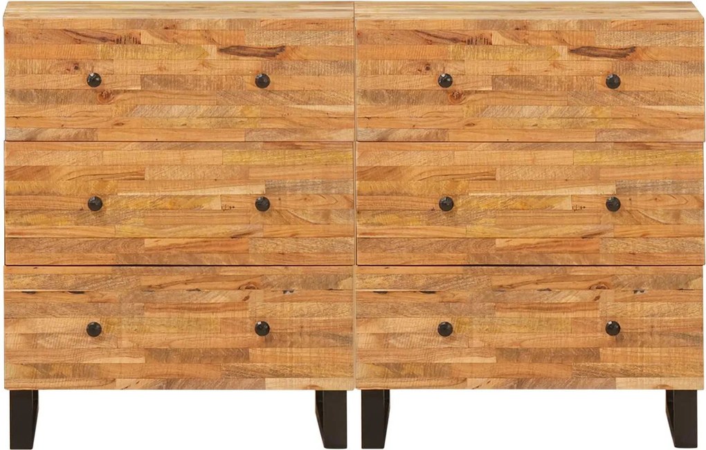 Servírovací skříň 2 ks 60 x 33 x 75 cm Masivní mangové dřevo 3310100