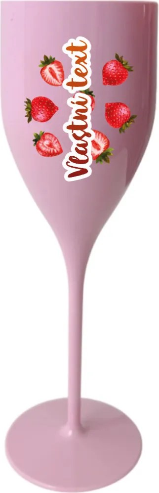 Personalizovaná nerozbitná prosecco sklenice s letním ovocem