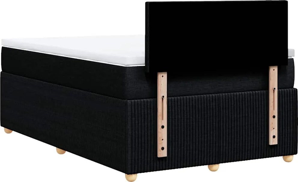 Box spring postel s matrací černá 120x190 cm textil 3287390