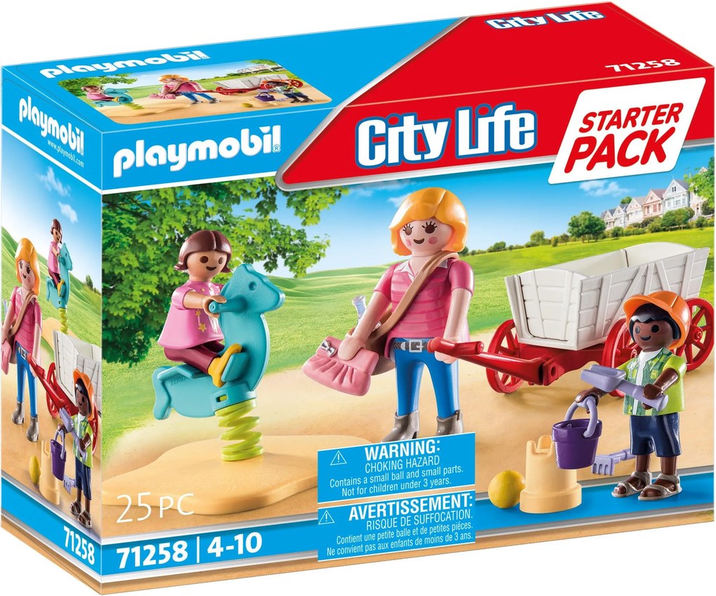 Stavebnice playmobil 71258 starter pack učitelka s vozíkem