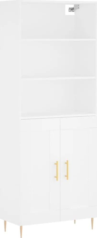 vidaXL Skříň highboard 69,5 x 34 x 180 cm kompozitní dřevo [3189941] Barva: Bílá