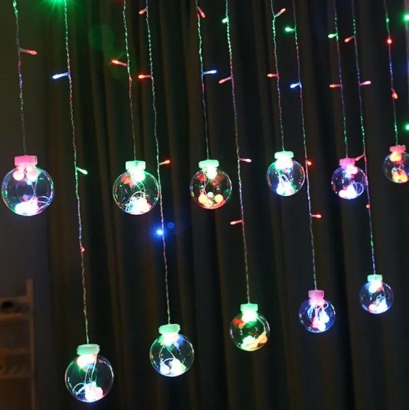 Vánoční světelný řetěz 108 LED Vánoční Koule - 5m