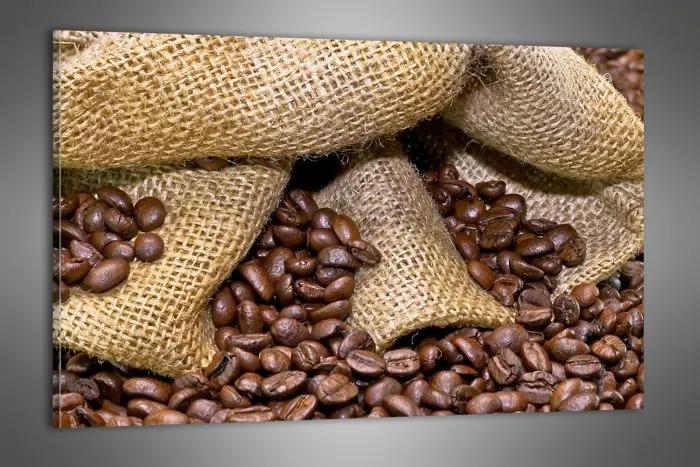 Kávové zrna se sypou z pytle 100x65
