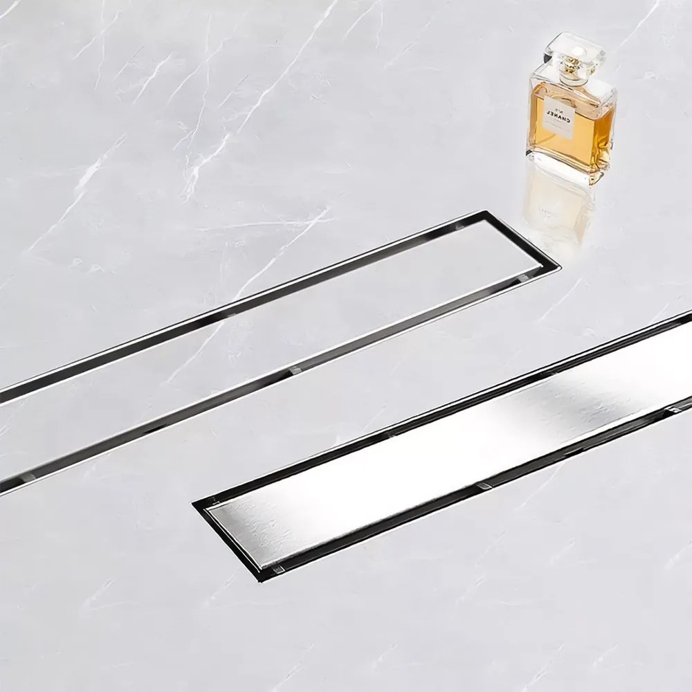 Lineární odtokový žlab Rea Neox 90 cm stříbrný