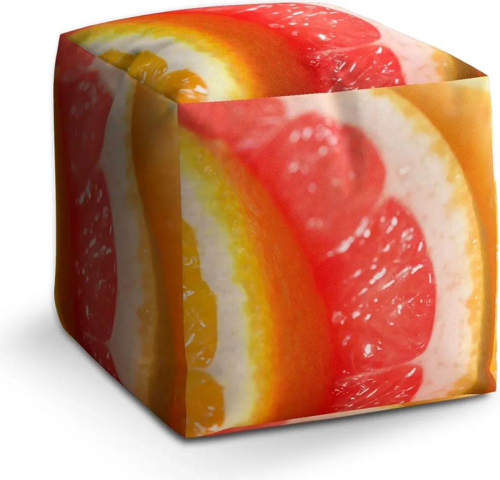 Sablio Taburet Cube Citrusy - 60x60x60 cm