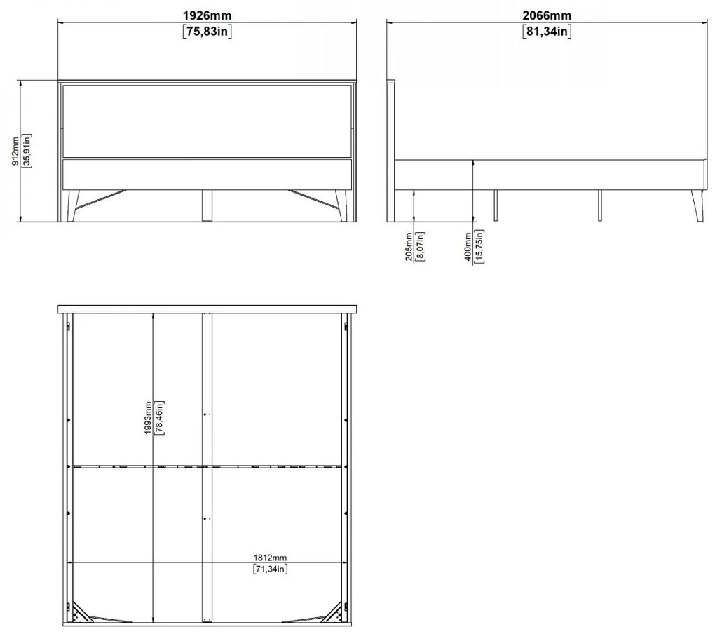 Tvilum Postel Rain 180x200 jackson hickory