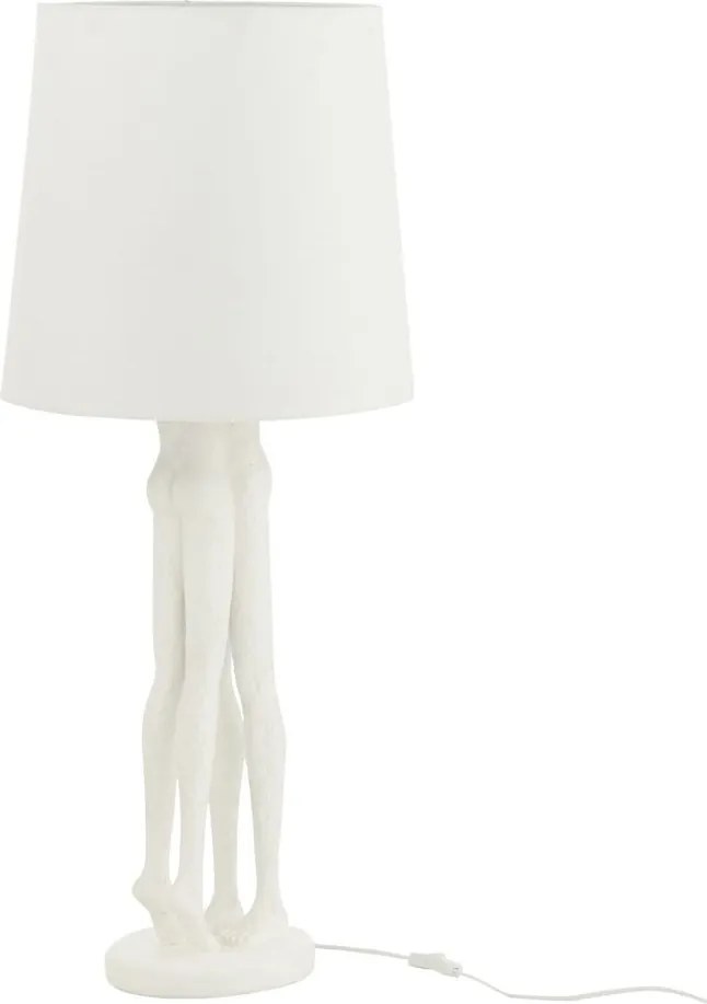 Bílá stolní lampa sousoší lidského páru Figurines – Ø 24*90 cm E27 / 60W