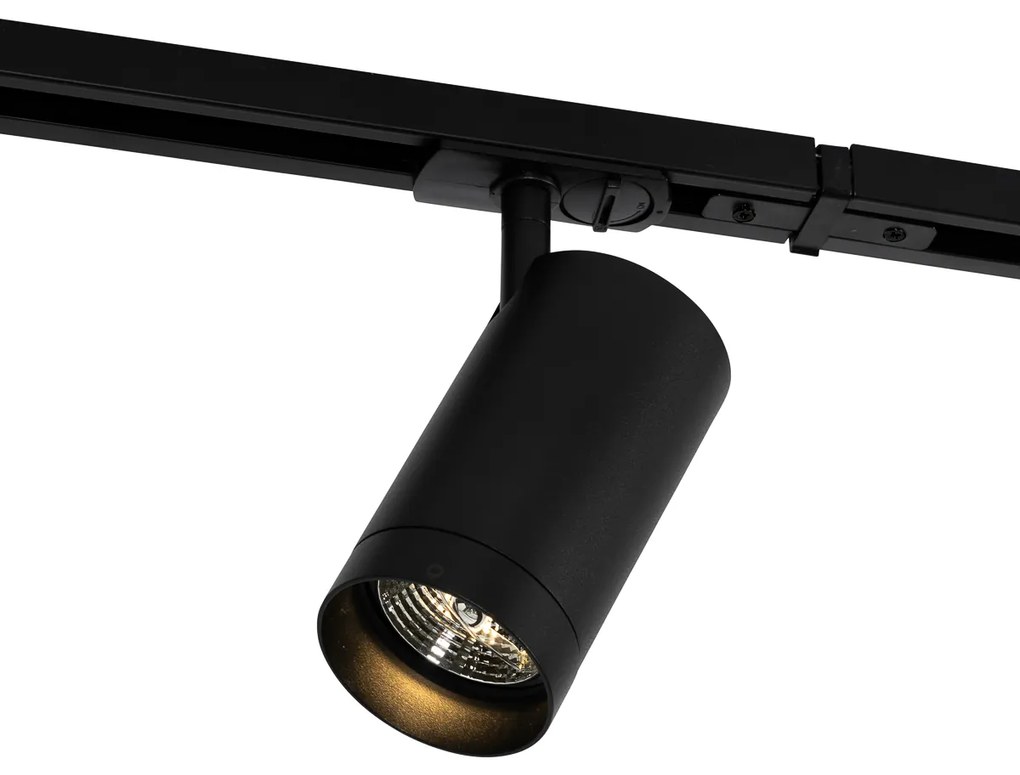 Moderní kolejnicový systém s 5 bodovými světly černý 1-fázový GU10 70mm - Iconic Jeana Luxe