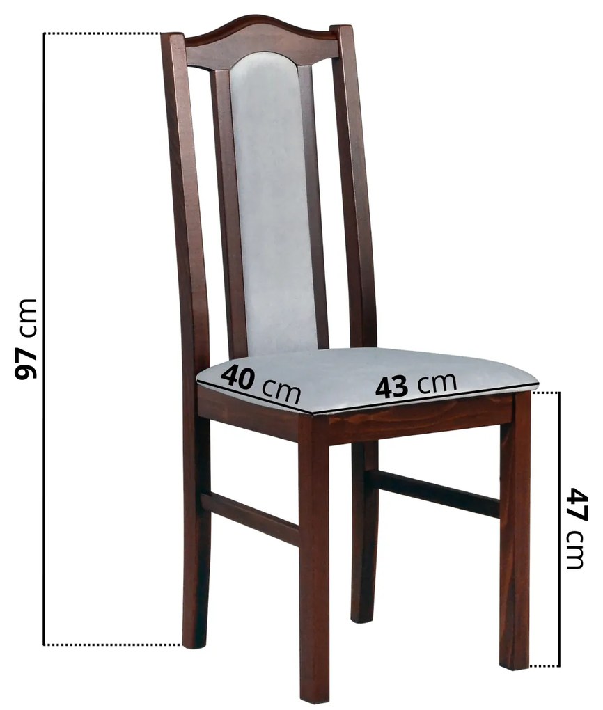 Jídelní židle Lara Zvolte dřevo: Bílá, Zvolte látku: látka 10b