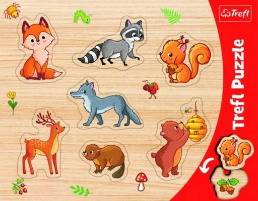 Dětské deskové puzzle Lesní zvířátka, 37x29cm
