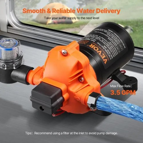 12 V membránové čerpadlo 13,2 l/min 13,25 l/min 3komorový tlakový spínač vodního