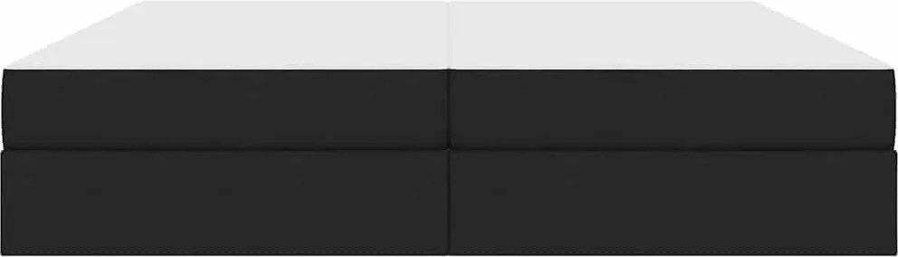 Postel s úložným prostorem a matrací Černá 200 x 200 cm 3399684