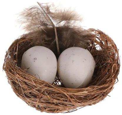 Sada velikonočních vajíček v hnízdě, 4 ks, 5 x 5 x 2 cm