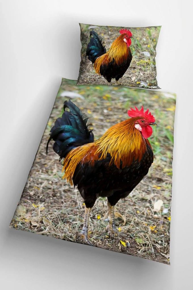 3d povlečení s kohoutem - Gallo Gallo 140x200 cm