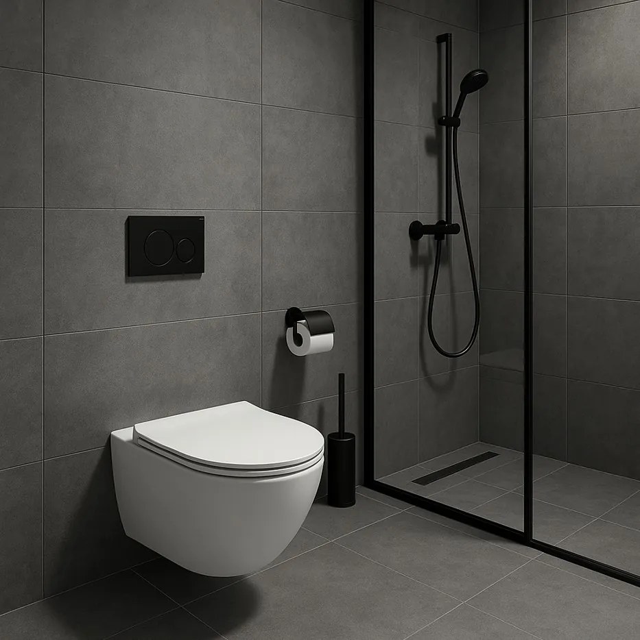 Závěsný set GEBERIT Duofix Basic+ WC LENA Rimless 48 x 36 cm + tlačítko + sedátko, bílá, 3322XX00+39040100