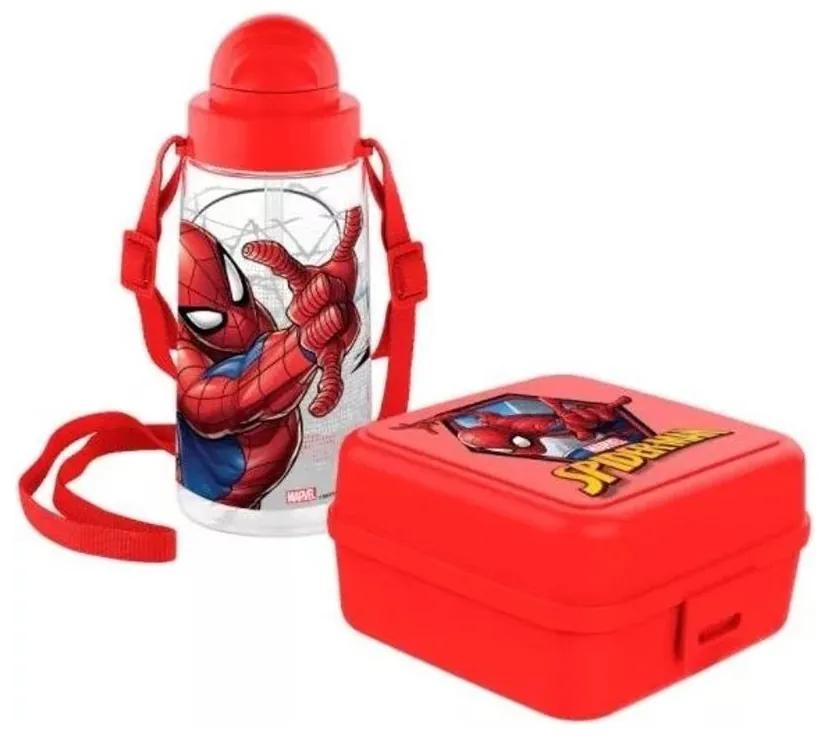 Souprava svačinový box 1l a láhev na pití 500ml Spiderman - 2 díly